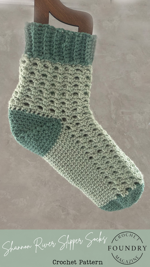 Shannon River Slipper Socks Crochet Pattern by Ciara Doyle – Crochet ...